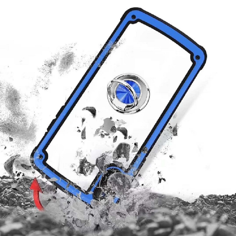 Huawei P Smart 2019 Clear Back Shockproof Cover With Ring Holder